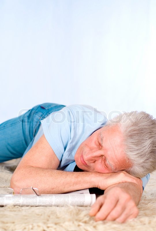 Tired old man | Stock image | Colourbox