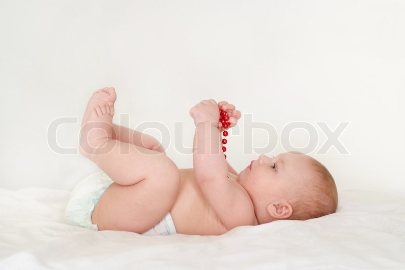 Little baby lying | Stock image | Colourbox