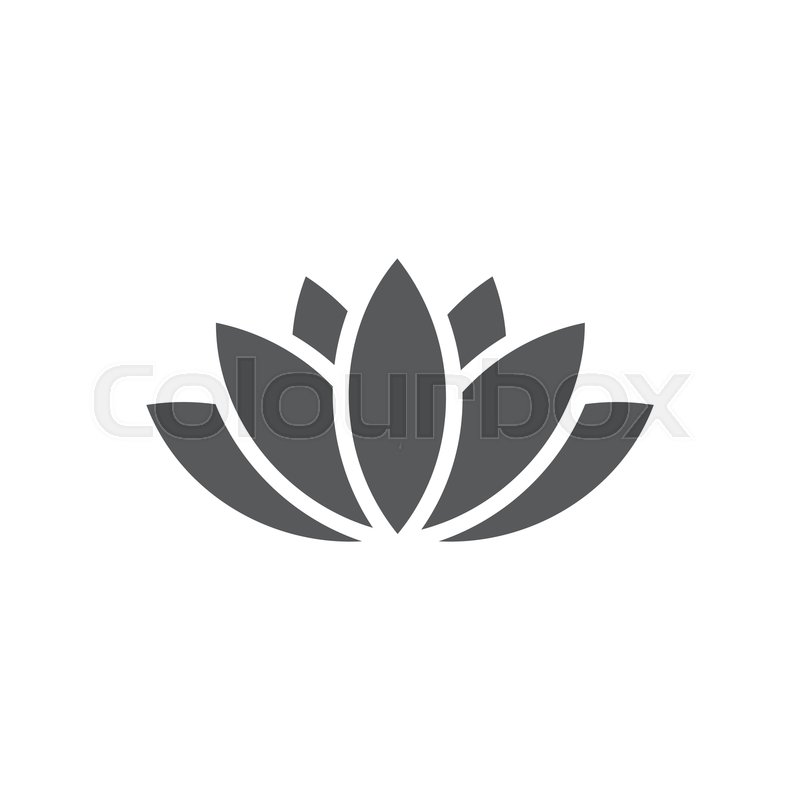 Lotus icon on white background | Stock vector | Colourbox