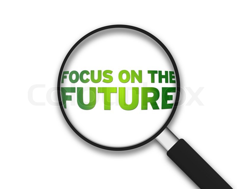 Magnifying Glass - Focus on the future | Stock image | Colourbox