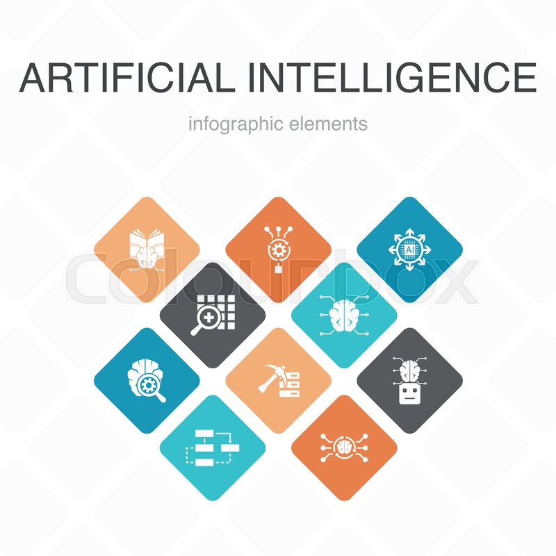 Artificial Intelligence Infographic 10 ... | Stock vector | Colourbox