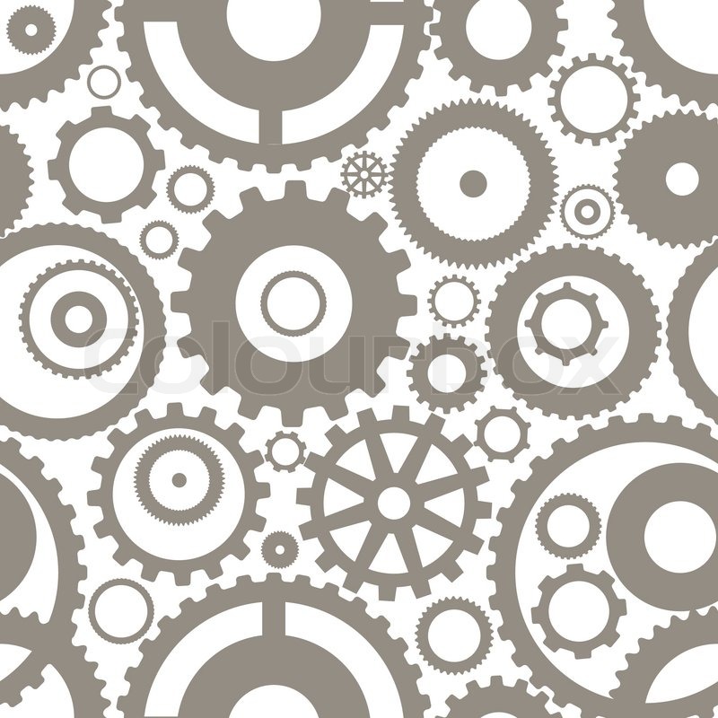 Seamless texture or different gear wheels | Stock Vector | Colourbox