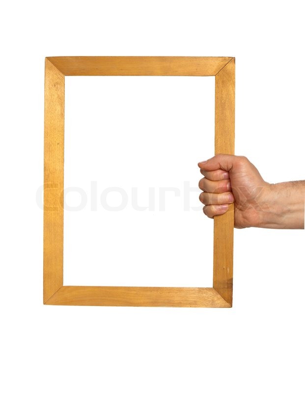 Hand holding frame | Stock image | Colourbox