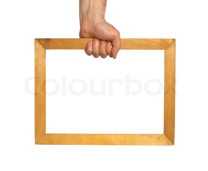 Hand holding frame | Stock image | Colourbox