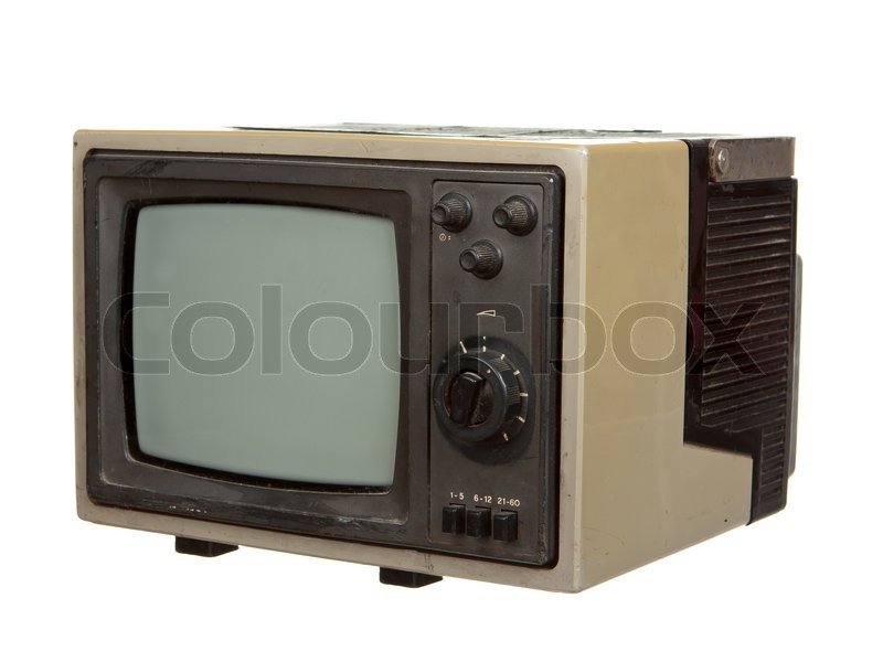 Old portable tv set | Stock image | Colourbox