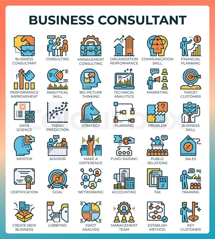 Business consultant icon illustration ... | Stock vector | Colourbox