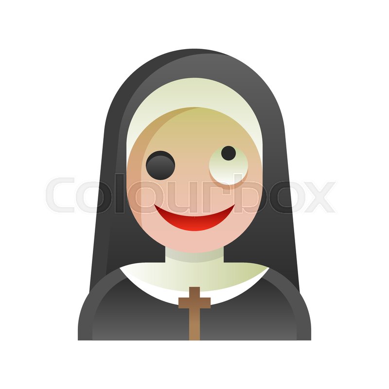 Demon nun vector illustration, ... | Stock vector | Colourbox