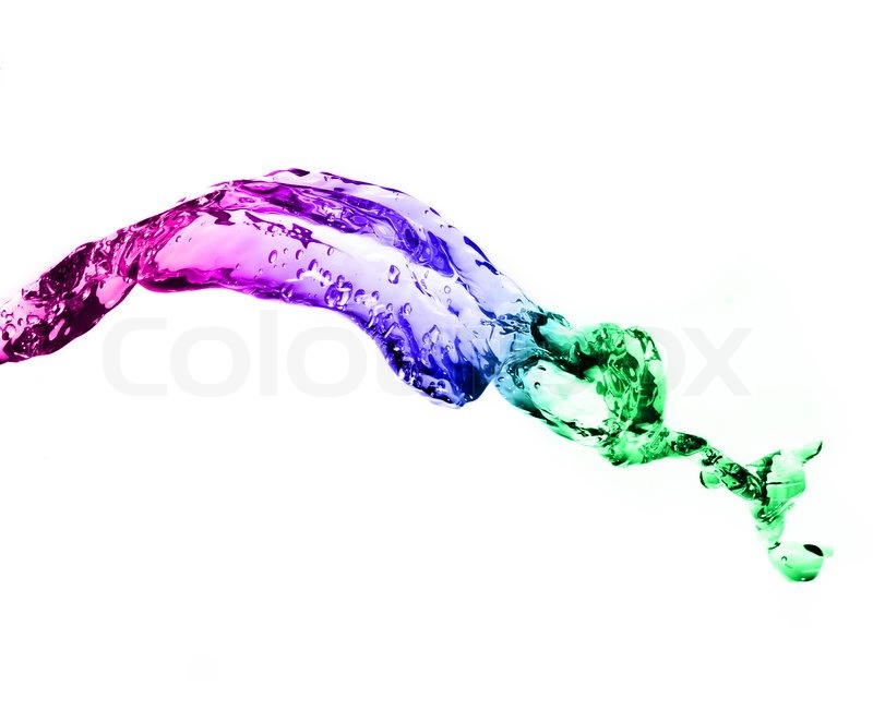 Colour splashing water | Stock image | Colourbox