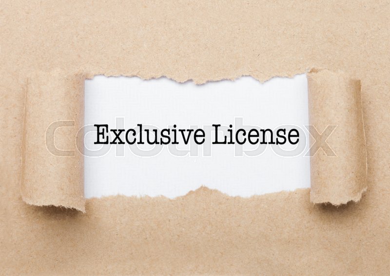 Exclusive License concept text ... | Stock image | Colourbox
