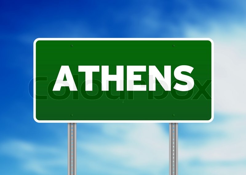 Athens Highway Sign | Stock image | Colourbox