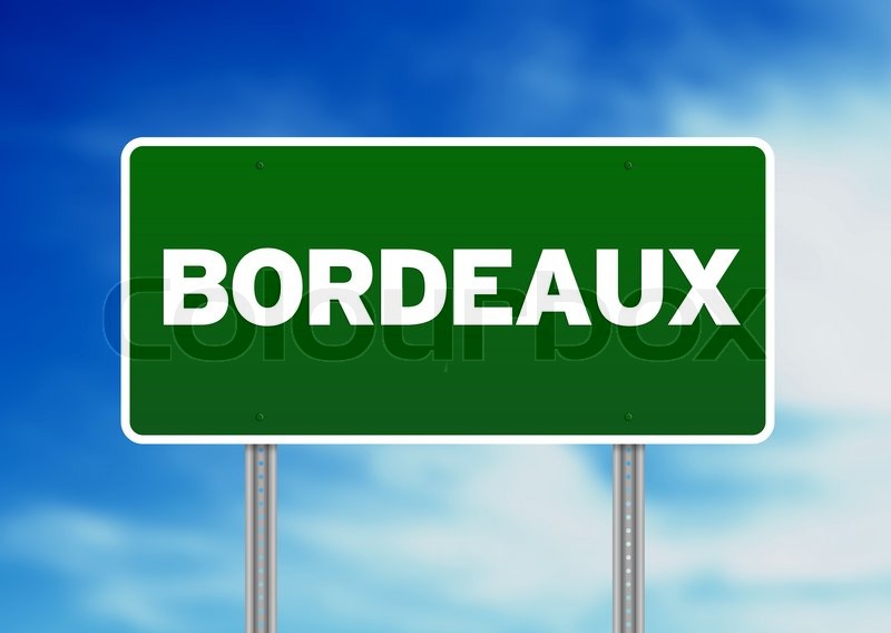 Green Road Sign - Bordeaux, France | Stock image | Colourbox