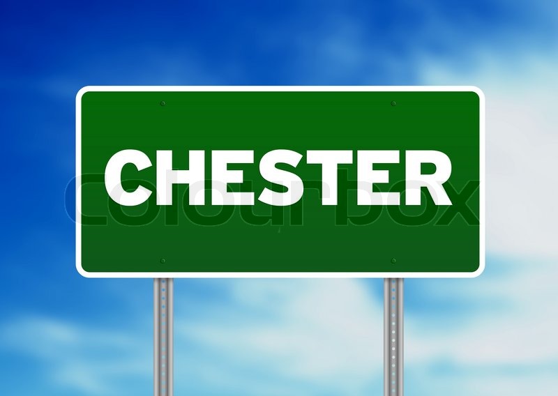 Green Road Sign -Chester, England | Stock image | Colourbox