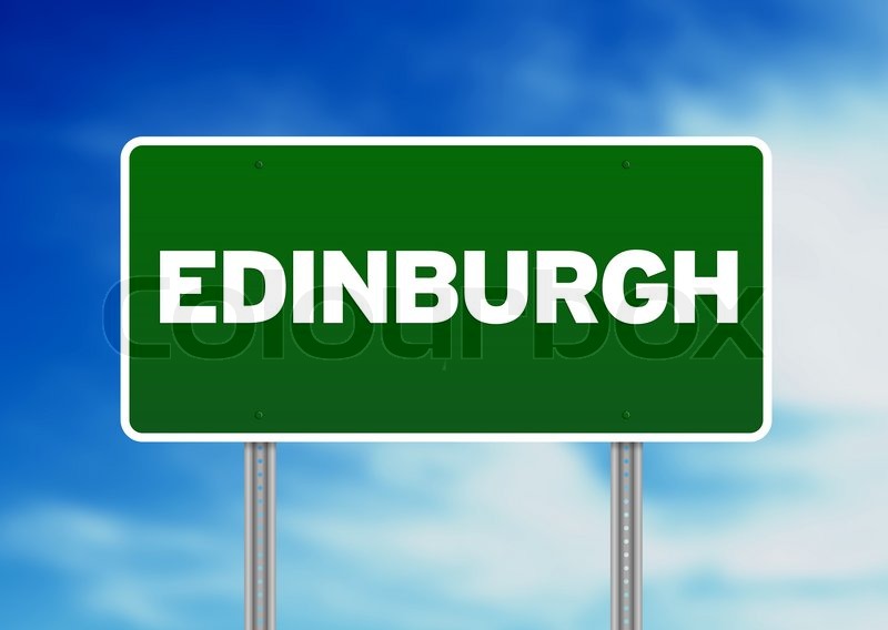 Green Road Sign -Edinburgh, England | Stock image | Colourbox