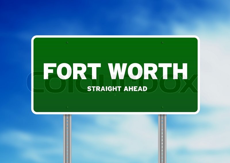 Fort Worth, Texas Highway Sign | Stock image | Colourbox