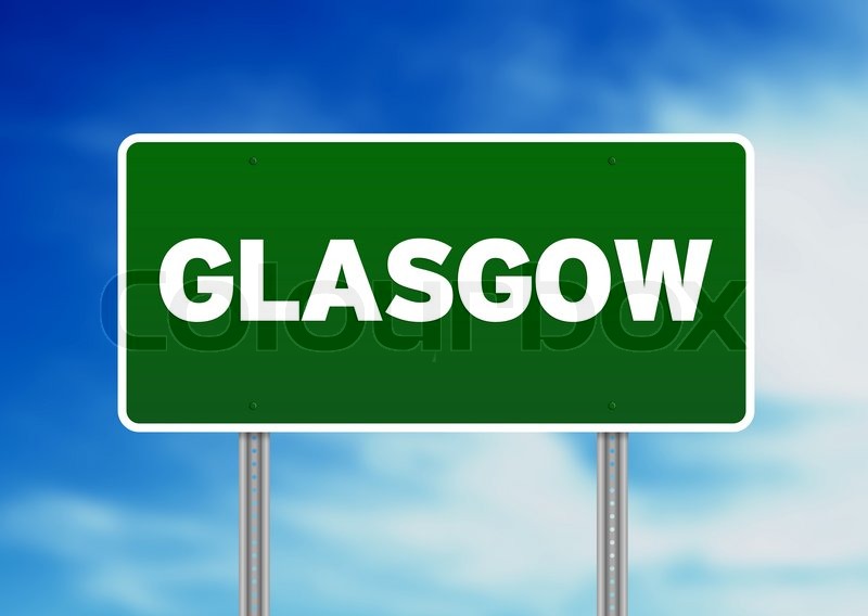 Green Road Sign -Glasgow, England | Stock image | Colourbox