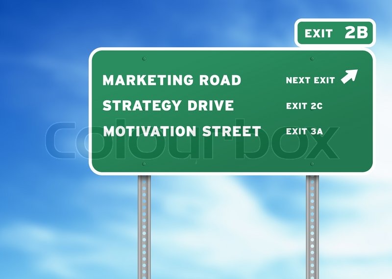 Green Highway Sign | Stock image | Colourbox