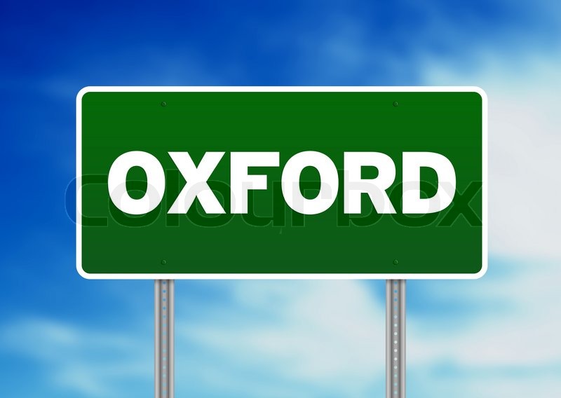 Green Road Sign -Oxford, England | Stock image | Colourbox
