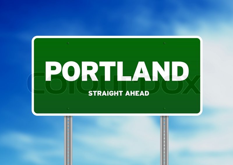 Portland, Oregon Highway Sign | Stock image | Colourbox