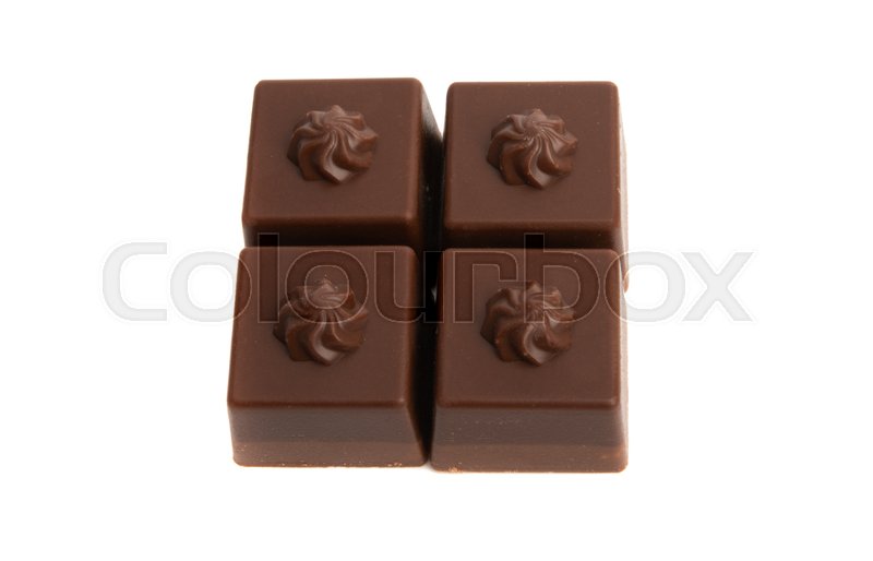 Swiss chocolate candies isolated on ... | Stock image | Colourbox