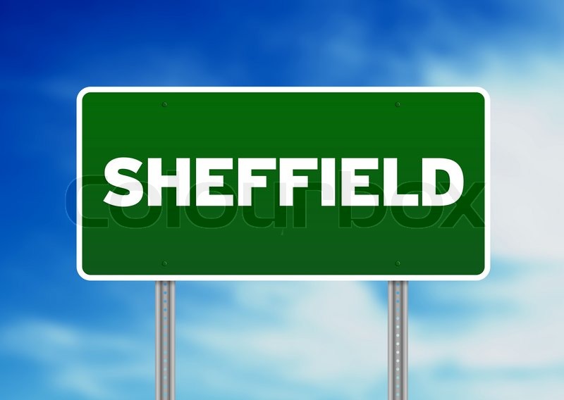 Green Road Sign -Sheffield, England | Stock image | Colourbox