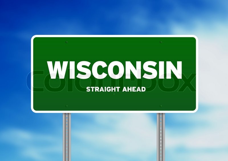 Wisconsin, USA HighwaySign | Stock image | Colourbox