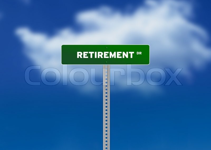 Ruhestand-Straßenschild | Stock Bild | Colourbox