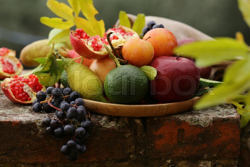 Organic natural fruits for a healthy ... | Stock image | Colourbox