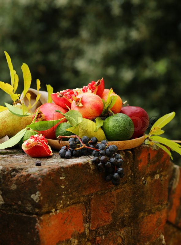 Organic natural fruits for a healthy ... | Stock image | Colourbox