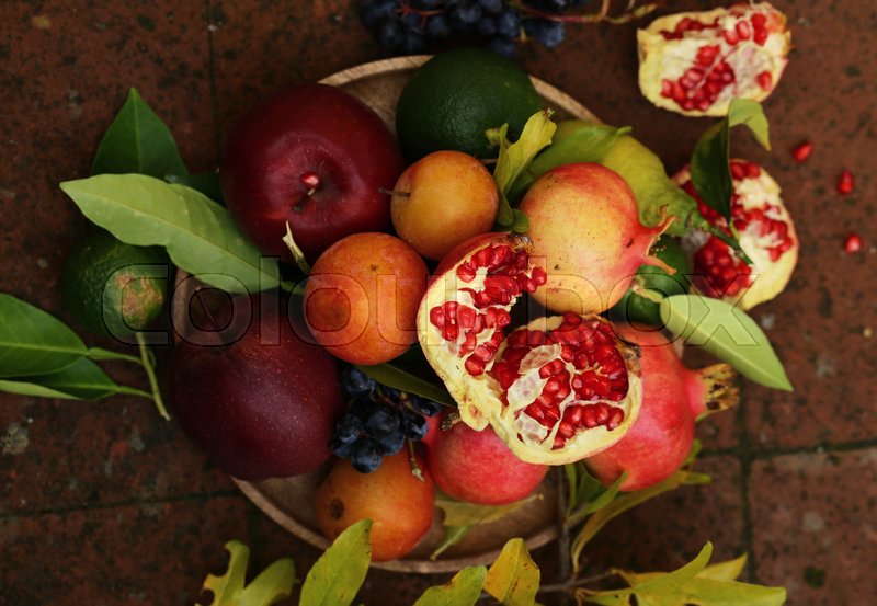 Organic natural fruits for a healthy ... | Stock image | Colourbox