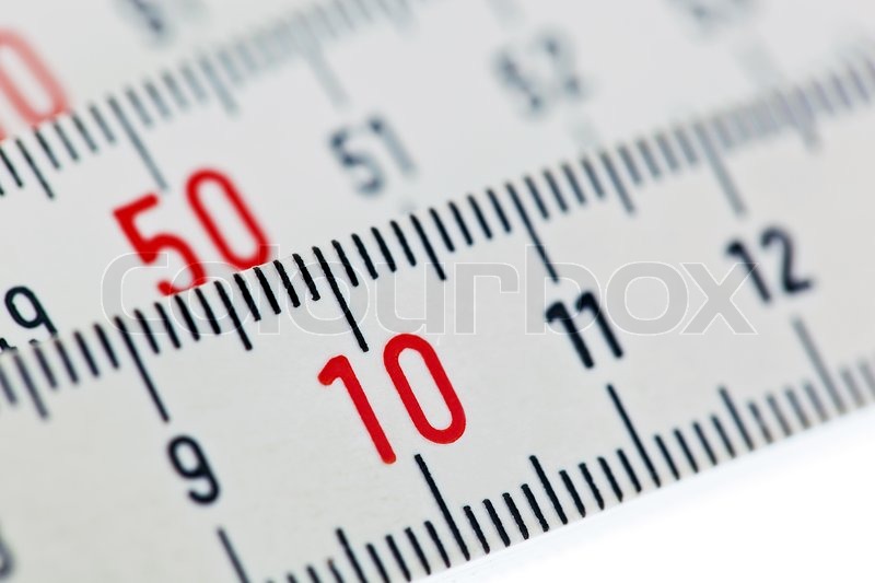 White ruler | Stock image | Colourbox