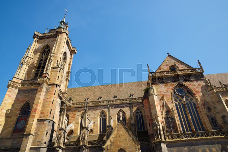 Cathedral in Colmar city, France. | Stock image | Colourbox