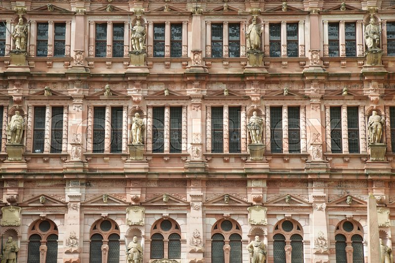 Facade inside the castle of Heidelberg, ... | Stock image | Colourbox