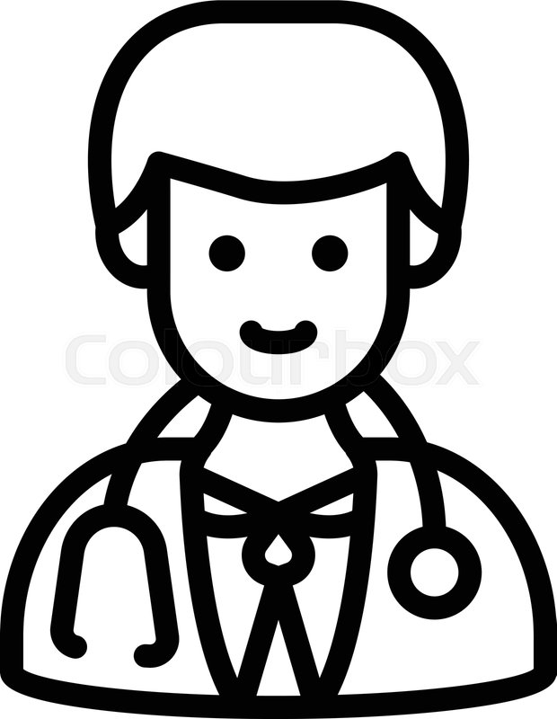 Doctor icon. Outline doctor vector ... | Stock vector | Colourbox