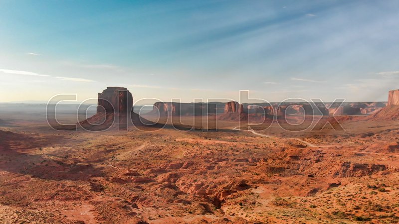 Amazing aerial view of Monument Valley ... | Stock image | Colourbox