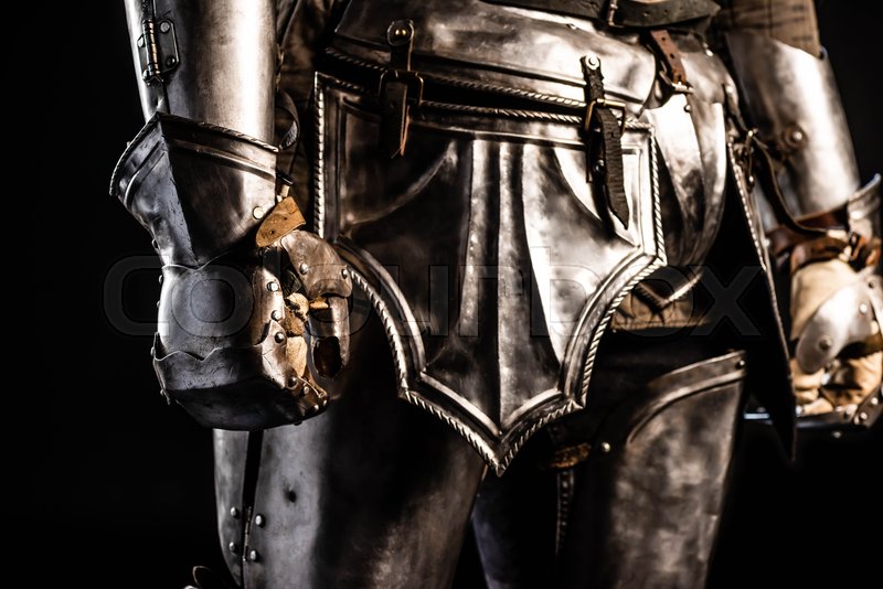 Cropped view of knight in armor ... | Stock image | Colourbox