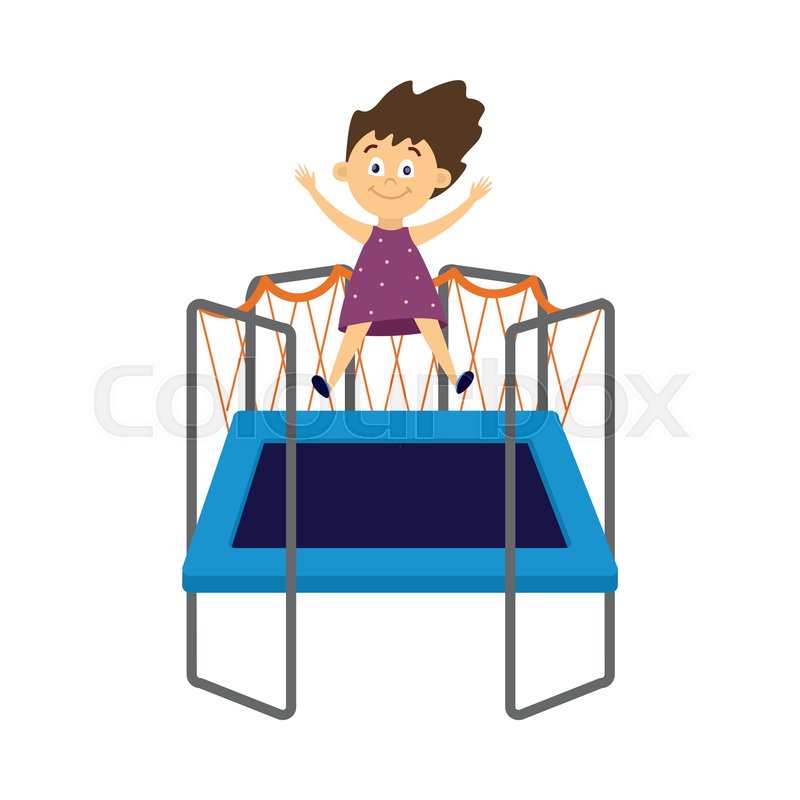Child Hopping Clip Art