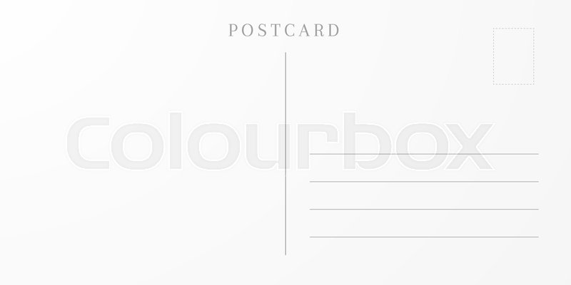 Blank postcard backside. Template of ... | Stock vector | Colourbox