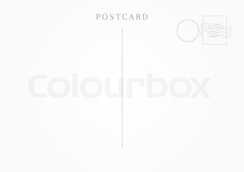 Back Of Postcard Template Vertical