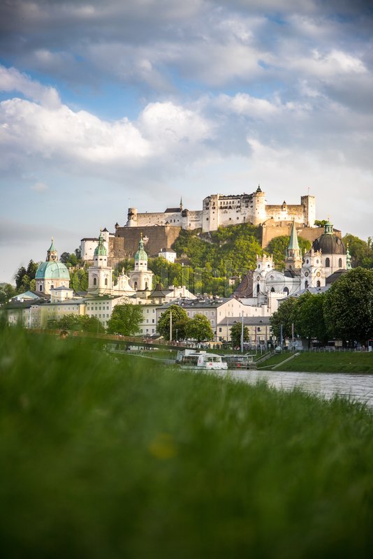 Salzburg summer time: Panoramic city ... | Stock image | Colourbox