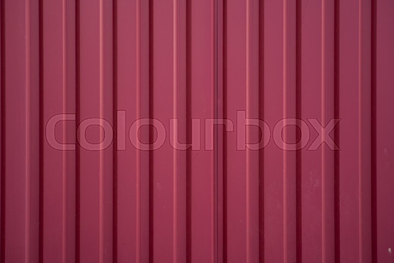 Red Corrugated metal sheet texture ... | Stock image | Colourbox