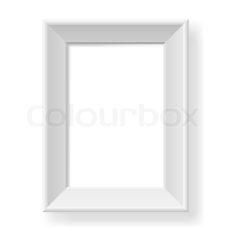 Realistic white frame | Stock vector | Colourbox