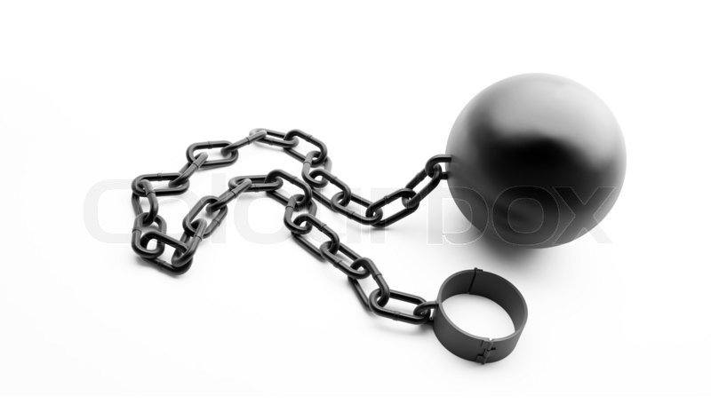 Shackle on a white background | Stock image | Colourbox