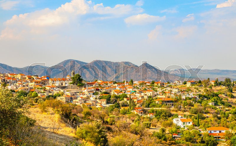 Panorama of Lefkara, traditional ... | Stock image | Colourbox