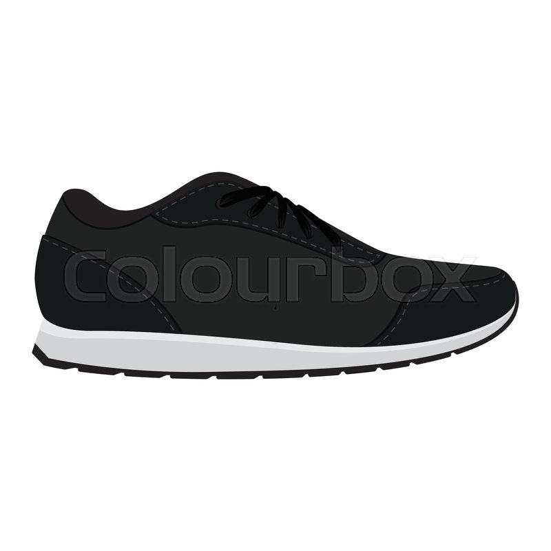 Sneakers flat style. Sneakers side ... | Stock vector | Colourbox