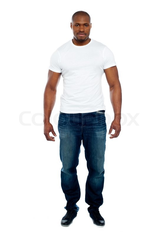 Masculine african man Full-length portrait | Stock Photo | Colourbox