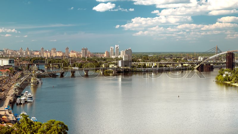 View of the Dnieper River and ... | Stock image | Colourbox