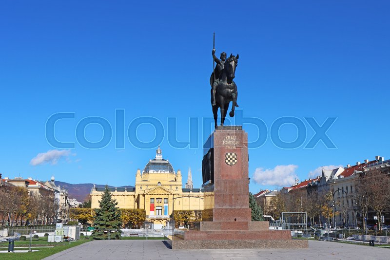Monument of the Croatian King Tomislav ... | Stock image | Colourbox