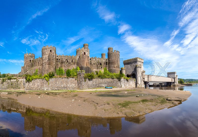 Conwy Castle in Wales in a beautiful ... | Stock image | Colourbox