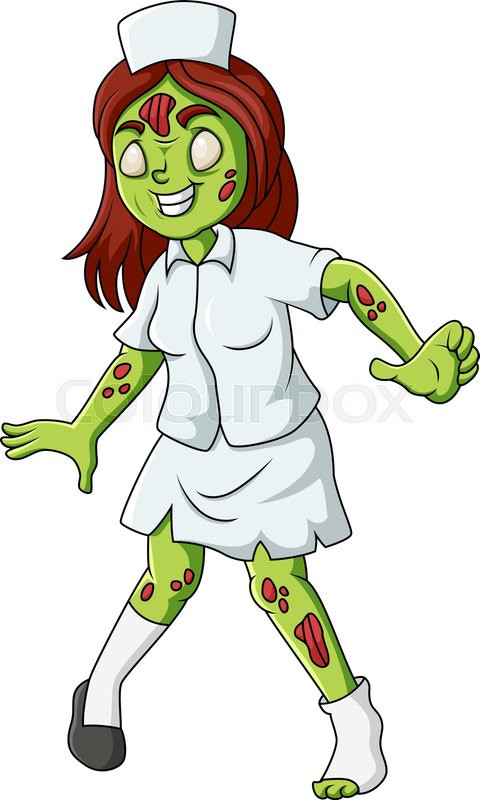 Illustration of Cute Zombie standing ... | Stock vector | Colourbox