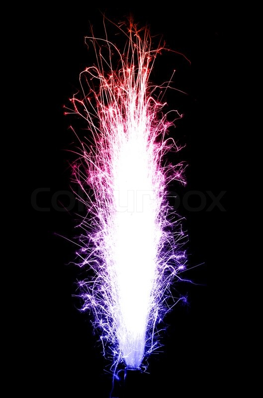 Colorful birthday fireworks candle | Stock image | Colourbox